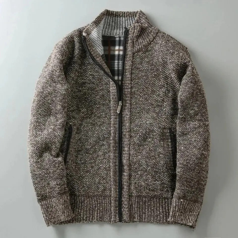 Harrison Plaid-Lined Knit Jacket – Greyson Vale